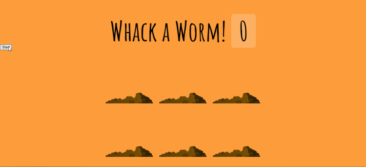 Whack A Worm Game In Javascript Free Source Code Sourcecodester 6802
